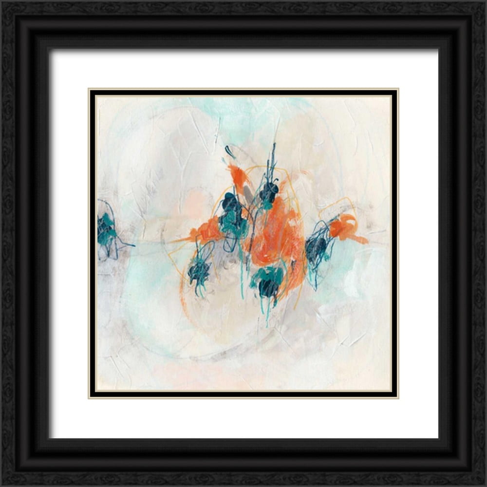 Vess, June Erica 20x20 Black Ornate Wood Framed with Double Matting ...