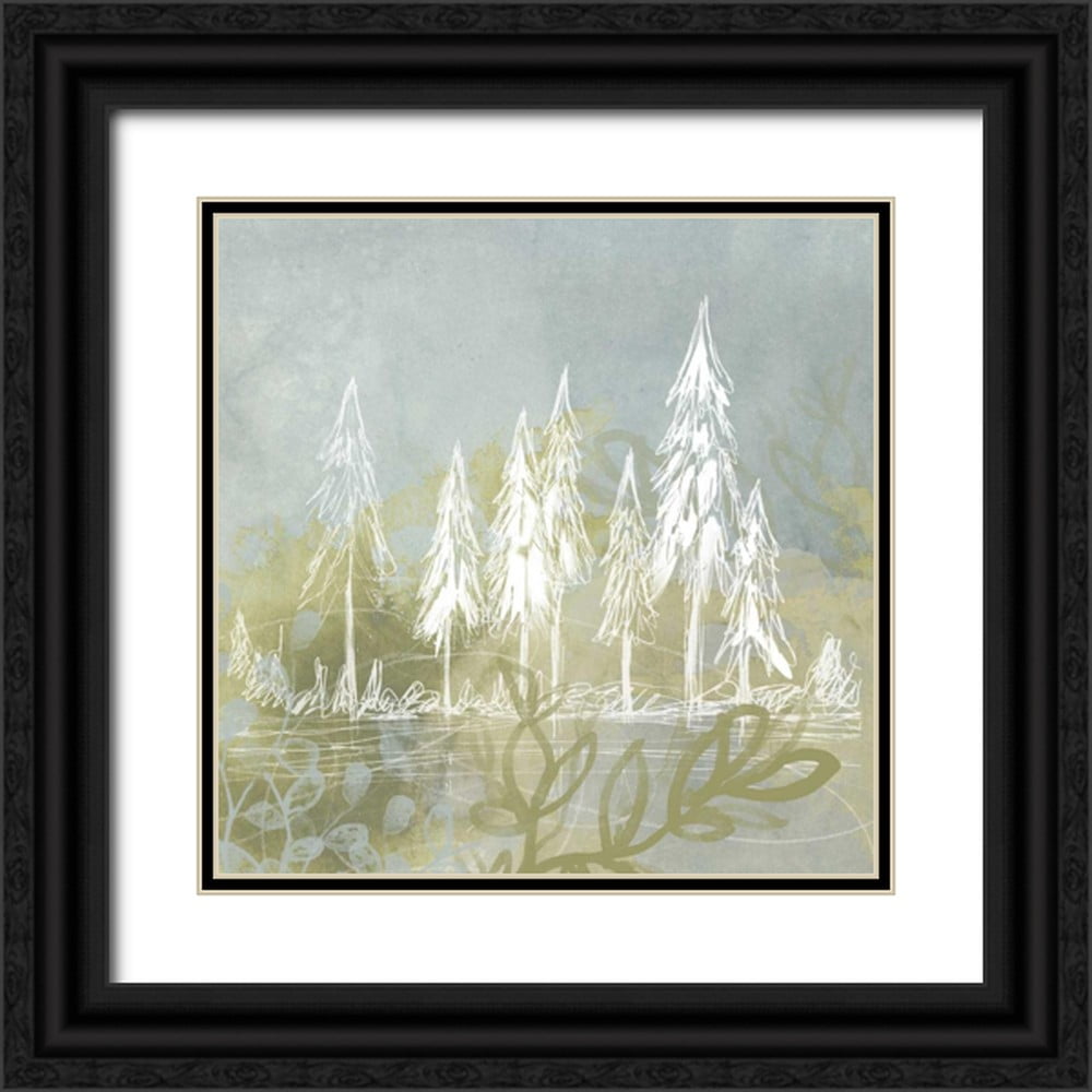 Vess, June Erica 20x20 Black Ornate Wood Framed with Double Matting ...