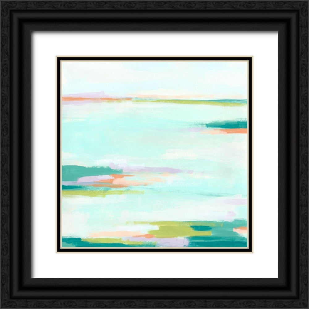 Vess, June Erica 20x20 Black Ornate Wood Framed with Double Matting ...