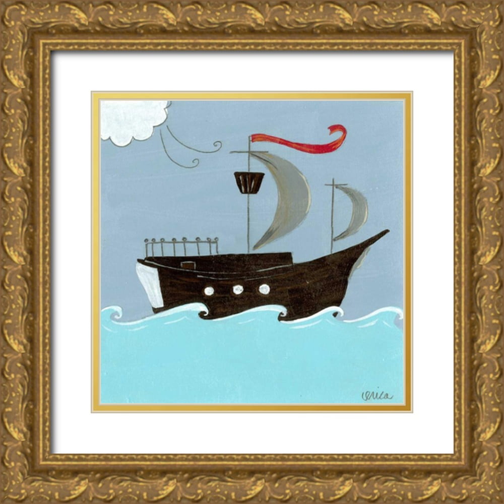 Vess, June Erica 20x20 Gold Ornate Wood Framed with Double Matting ...