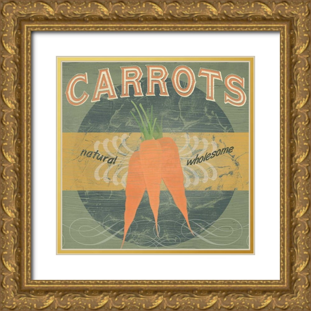 Vess, June Erica 20x20 Gold Ornate Wood Framed with Double Matting ...