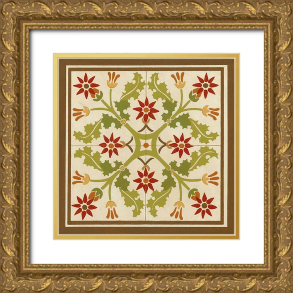 Vess, June Erica 20x20 Gold Ornate Wood Framed with Double Matting ...
