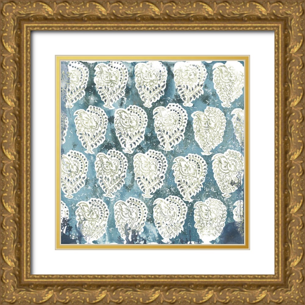 Vess, June Erica 20x20 Gold Ornate Wood Framed with Double Matting ...