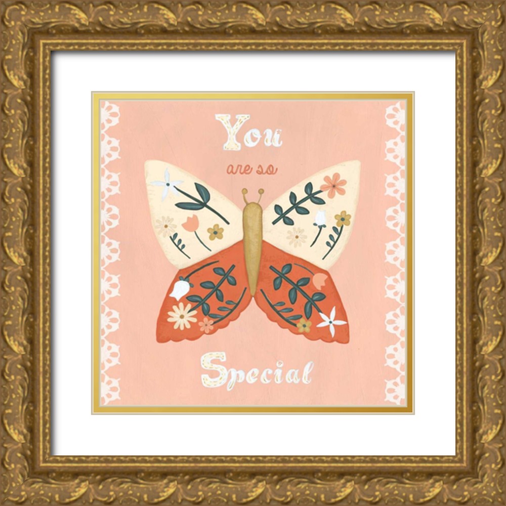 Vess, June Erica 20x20 Gold Ornate Wood Framed with Double Matting ...