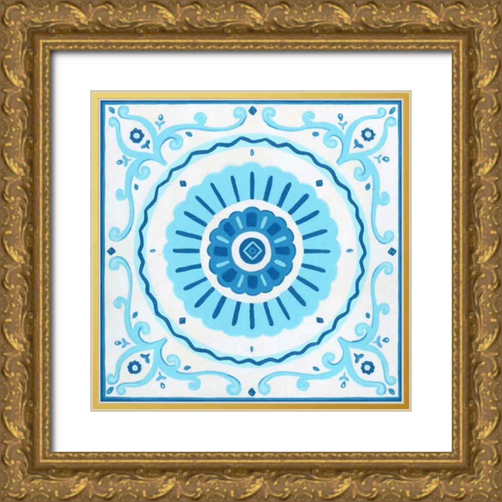 Vess, June Erica 20x20 Gold Ornate Wood Framed with Double Matting ...