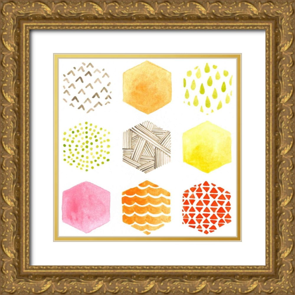 Vess, June Erica 20x20 Gold Ornate Wood Framed with Double Matting ...