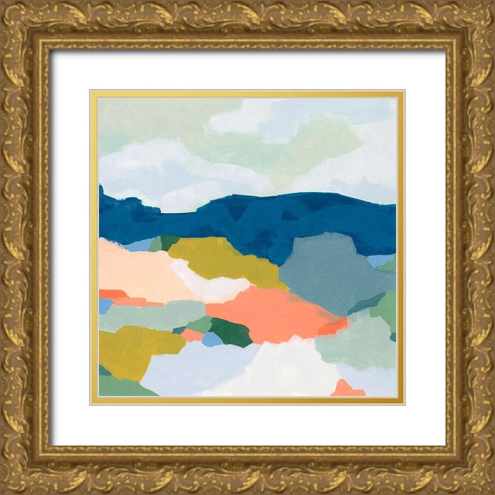 Vess, June Erica 20x20 Gold Ornate Wood Framed with Double Matting ...