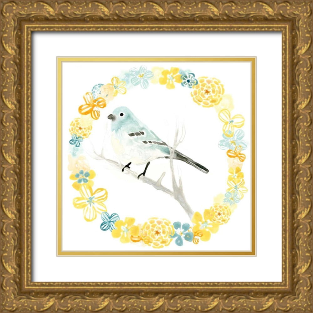 Vess, June Erica 20x20 Gold Ornate Wood Framed with Double Matting ...