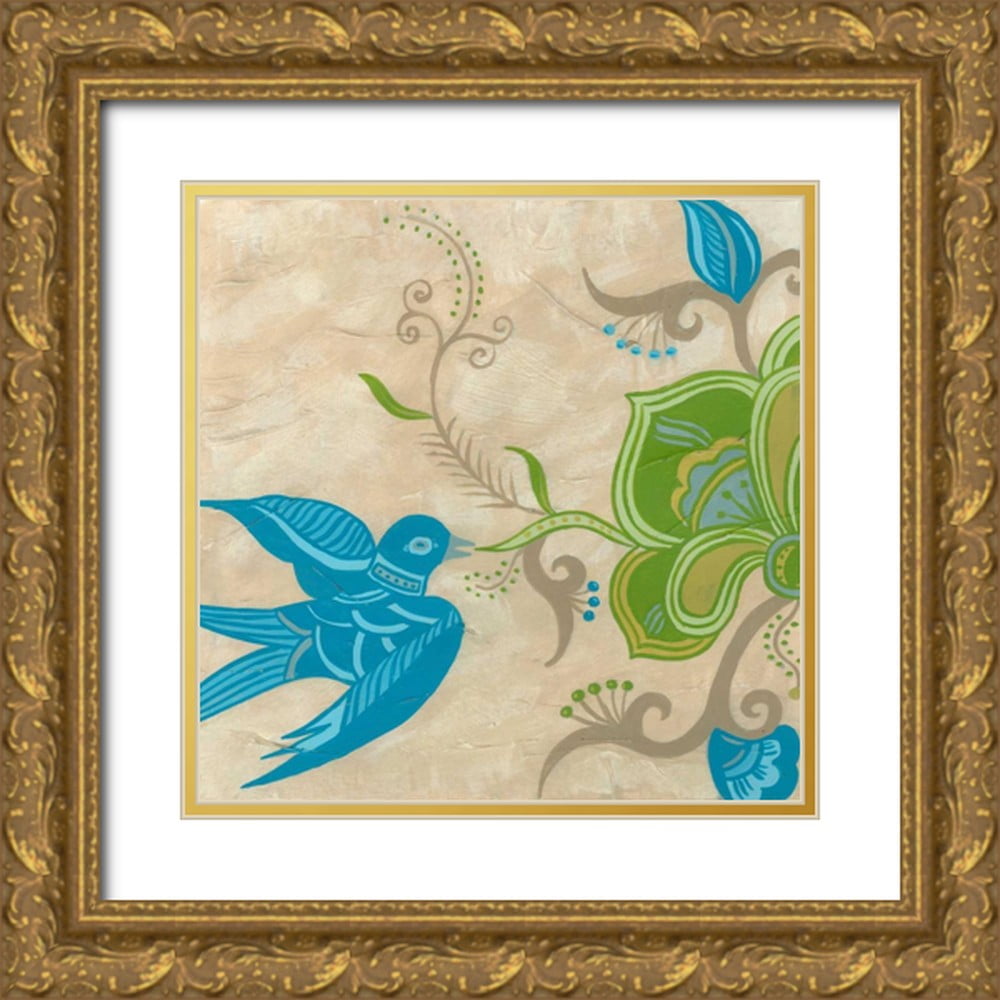 Vess, June Erica 20x20 Gold Ornate Wood Framed with Double Matting ...