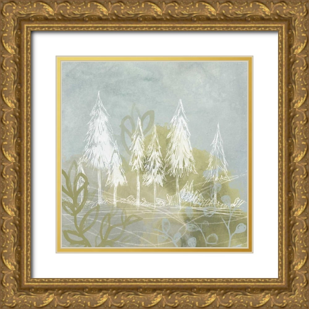 Vess, June Erica 20x20 Gold Ornate Wood Framed with Double Matting ...