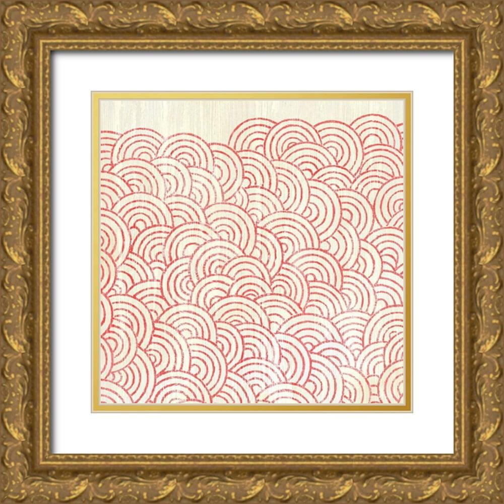 Vess, June Erica 20x20 Gold Ornate Wood Framed with Double Matting ...