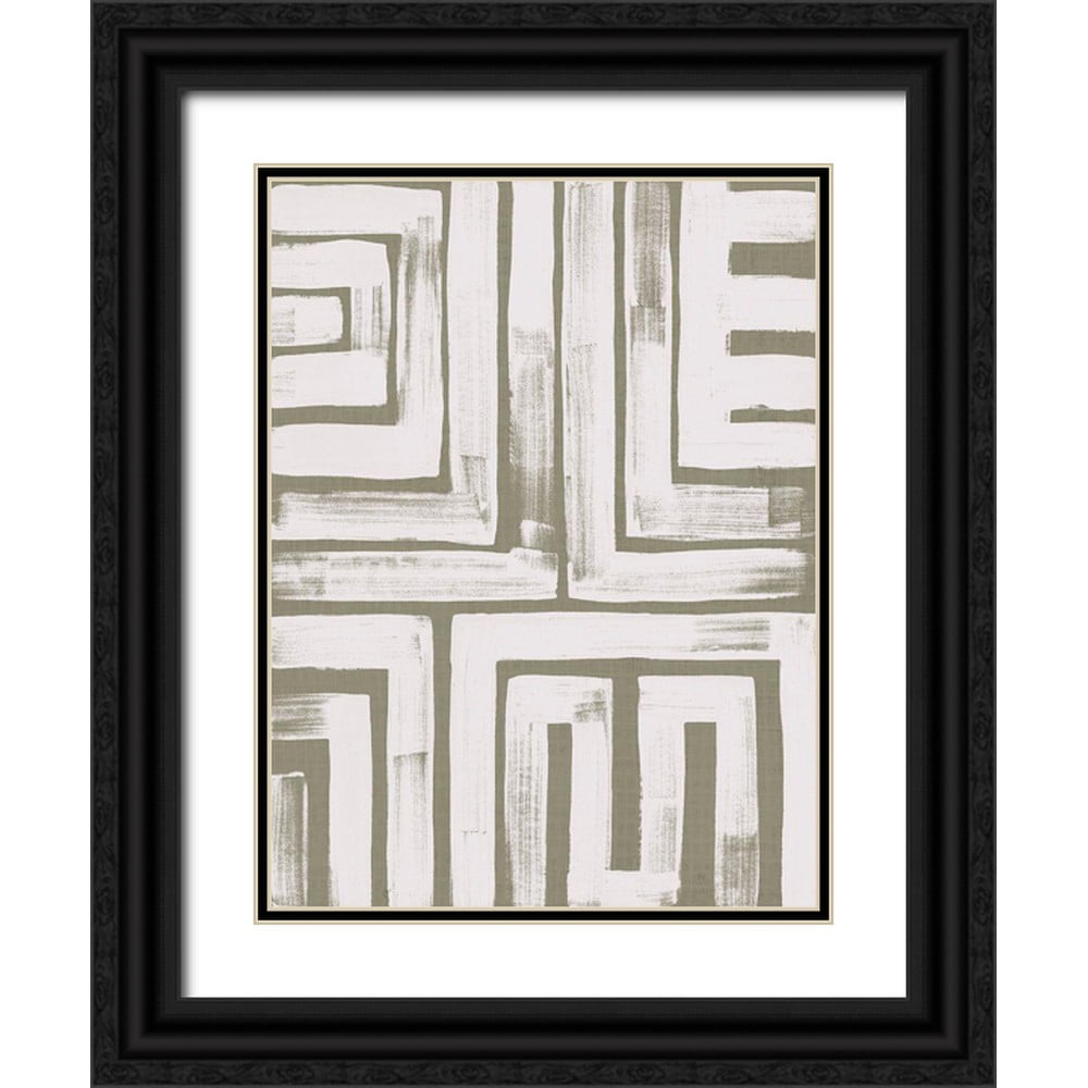 Vess, June Erica 25x32 Black Ornate Wood Framed with Double Matting ...
