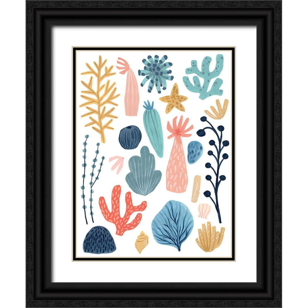 Vess, June Erica 25x32 Black Ornate Wood Framed with Double Matting ...