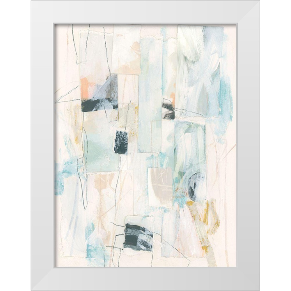 Vess, June Erica 25x32 White Modern Wood Framed Museum Art Print Titled - Scrap Line II ...