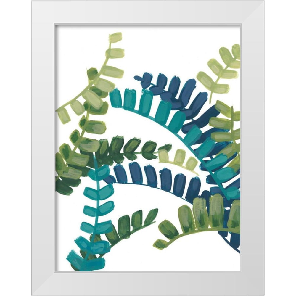 Vess, June Erica 25x32 White Modern Wood Framed Museum Art Print Titled - Tropical Thicket III ...