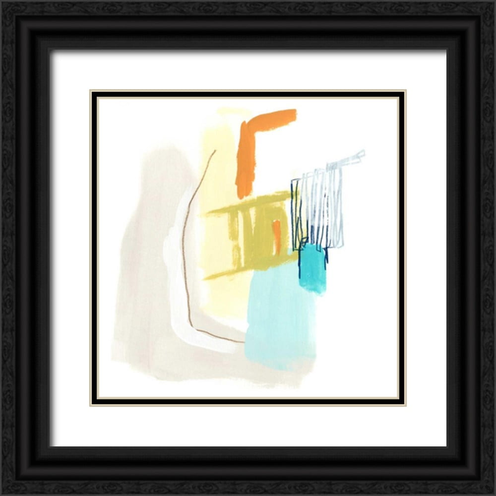 Vess, June Erica 26x26 Black Ornate Wood Framed with Double Matting ...