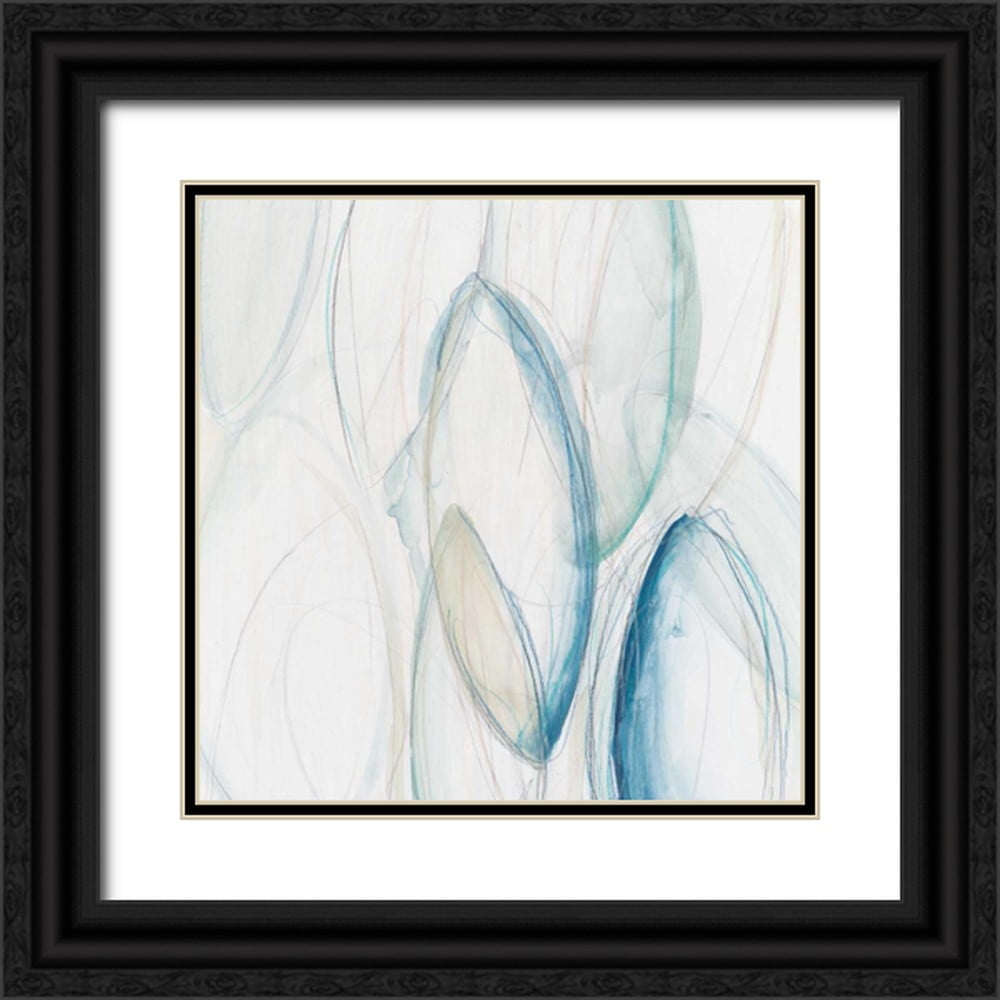 Vess, June Erica 26x26 Black Ornate Wood Framed with Double Matting ...