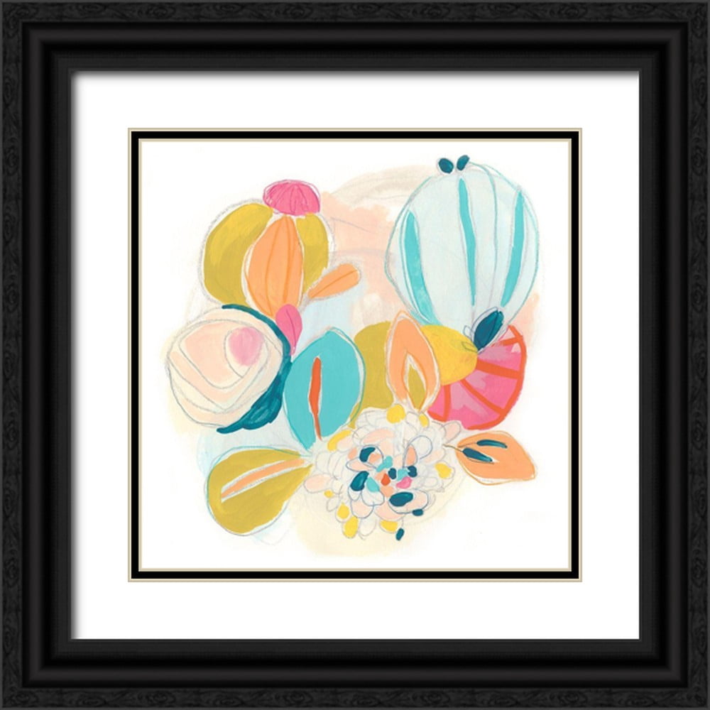 Vess, June Erica 26x26 Black Ornate Wood Framed with Double Matting ...
