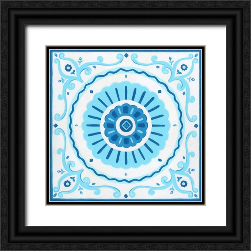 Vess, June Erica 26x26 Black Ornate Wood Framed with Double Matting ...