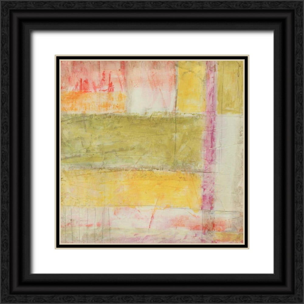 Vess, June Erica 26x26 Black Ornate Wood Framed with Double Matting ...