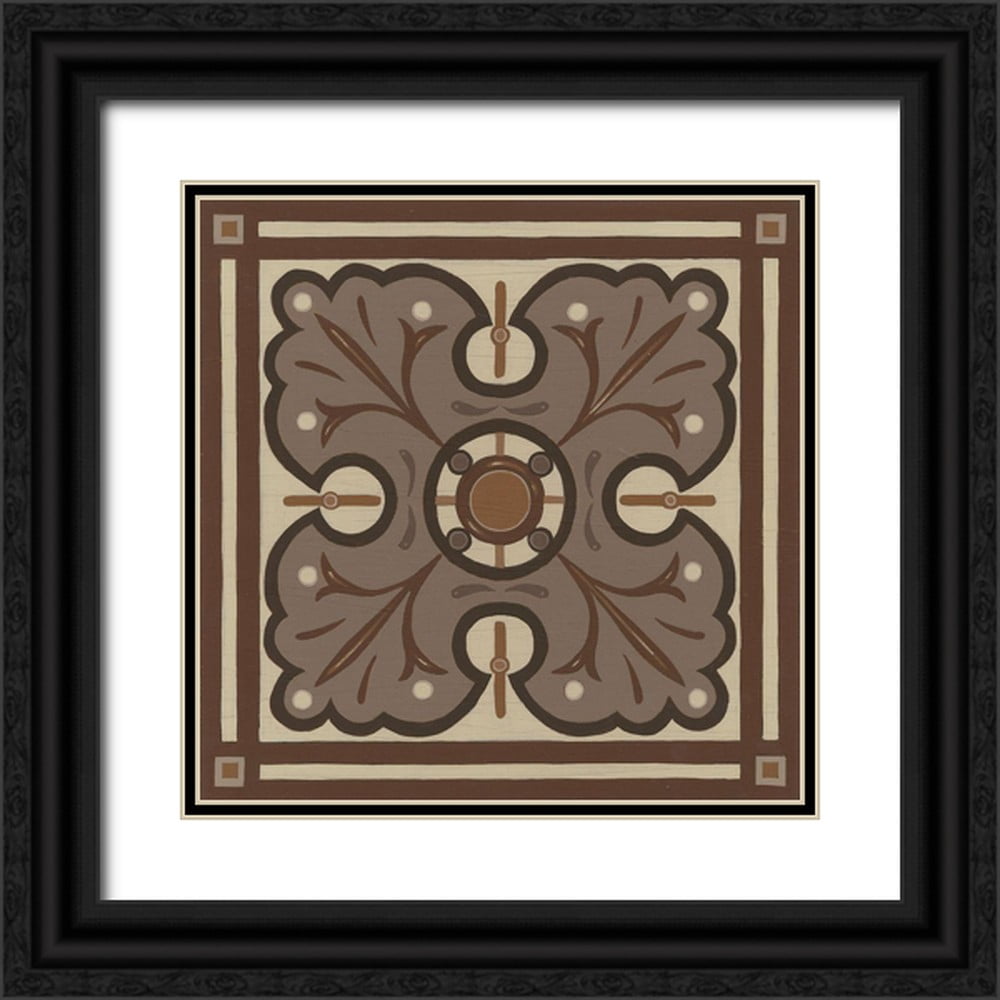 Vess, June Erica 26x26 Black Ornate Wood Framed with Double Matting ...