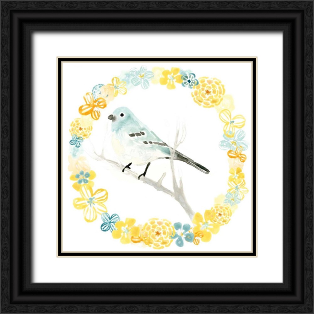 Vess, June Erica 26x26 Black Ornate Wood Framed with Double Matting ...