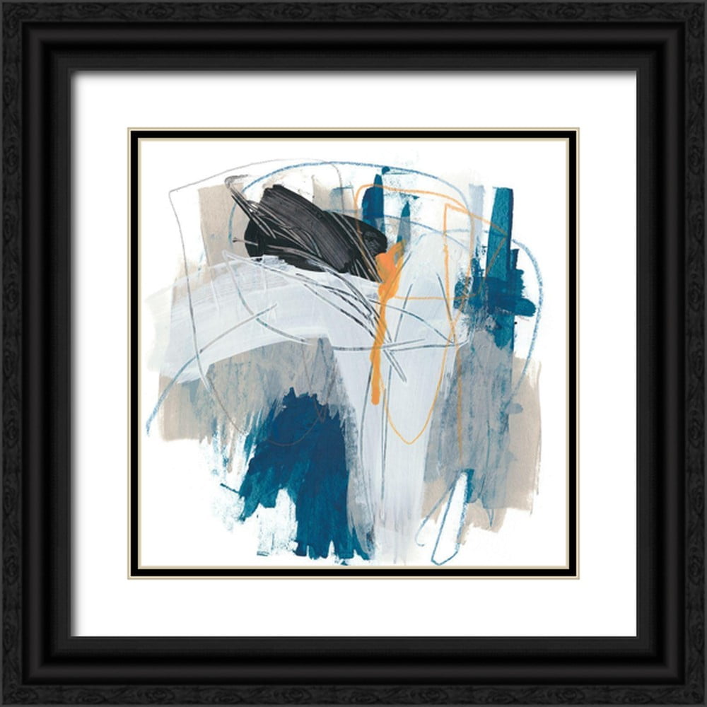 Vess, June Erica 26x26 Black Ornate Wood Framed with Double Matting ...