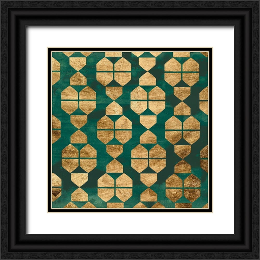 Vess, June Erica 26x26 Black Ornate Wood Framed with Double Matting ...