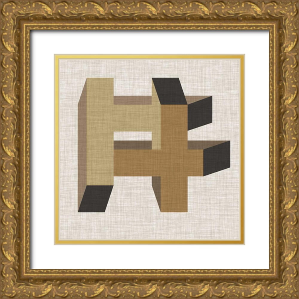 Vess, June Erica 26x26 Gold Ornate Wood Framed with Double Matting ...