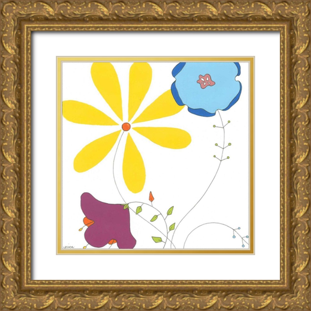 Vess, June Erica 26x26 Gold Ornate Wood Framed with Double Matting ...