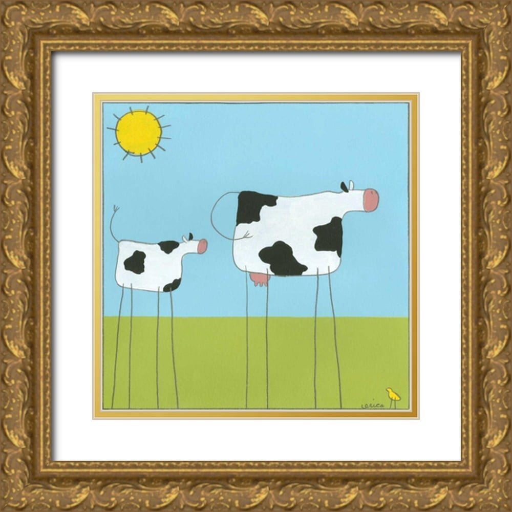 Vess, June Erica 26x26 Gold Ornate Wood Framed with Double Matting ...