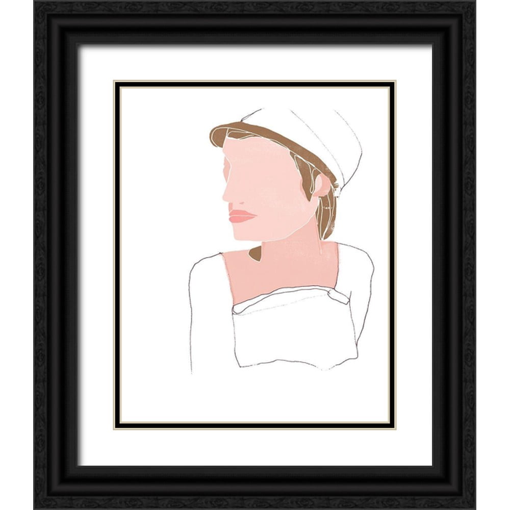 Vess, June Erica 26x32 Black Ornate Wood Framed with Double Matting ...
