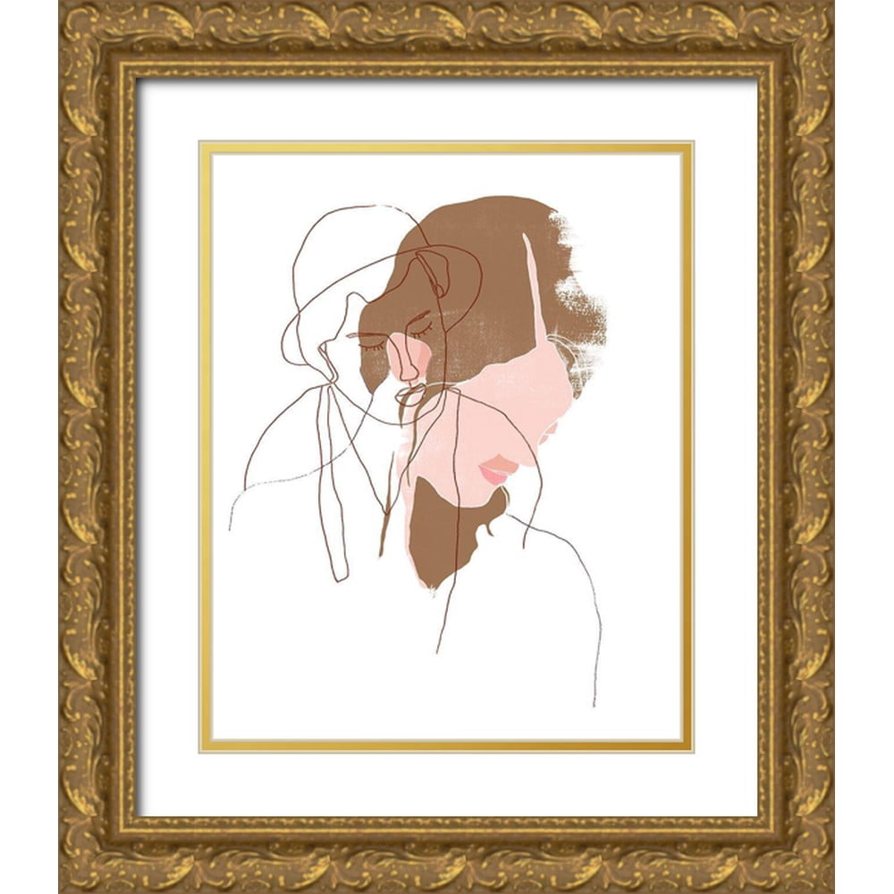 Vess, June Erica 26x32 Gold Ornate Wood Framed with Double Matting ...