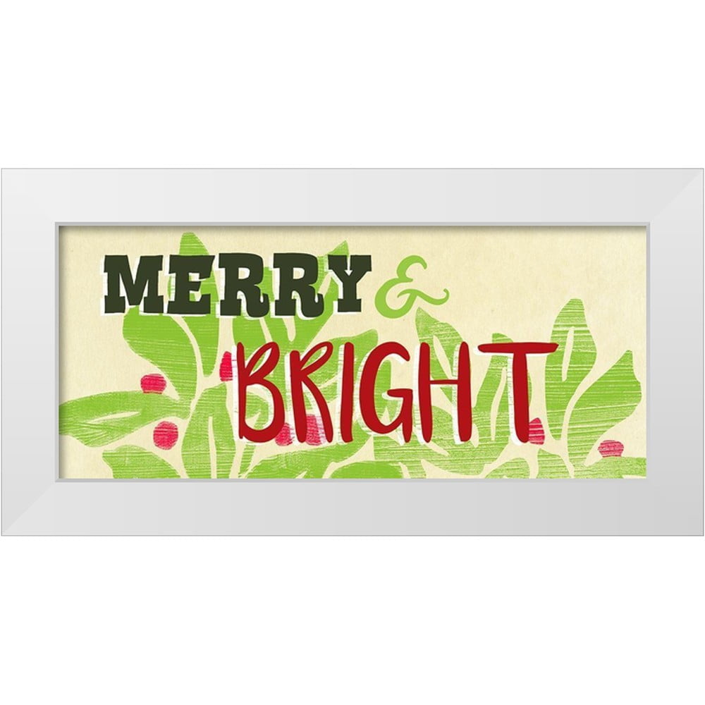 Vess, June Erica 32x16 White Modern Wood Framed Museum Art Print Titled - Lets Get Jolly ...