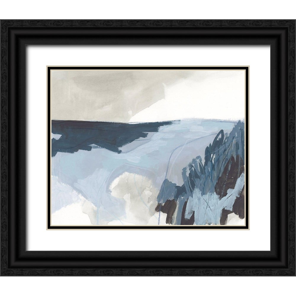 Vess, June Erica 32x26 Black Ornate Wood Framed with Double Matting ...