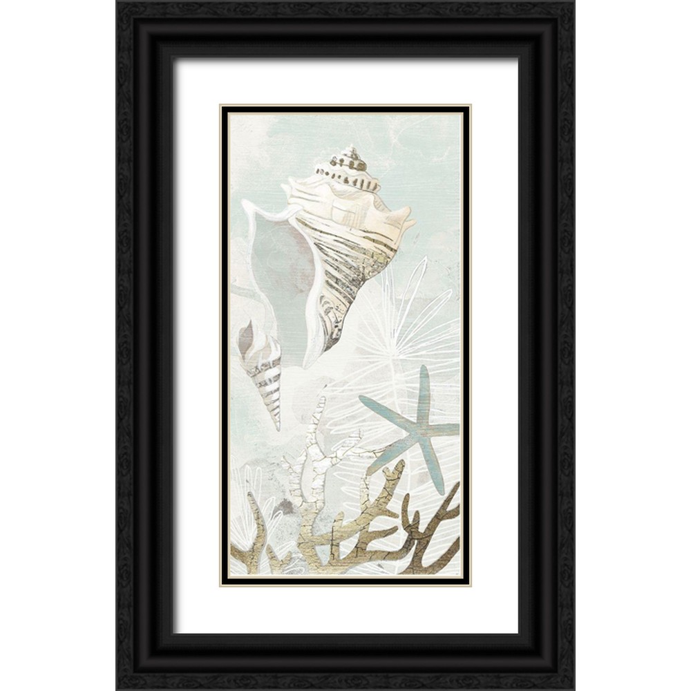 Vess, June Erica 9x14 Black Ornate Wood Framed with Double Matting ...