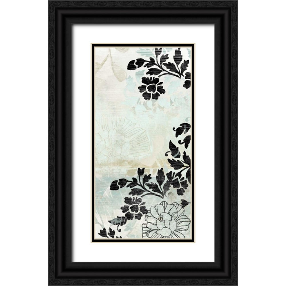 Vess, June Erica 9x14 Black Ornate Wood Framed with Double Matting ...