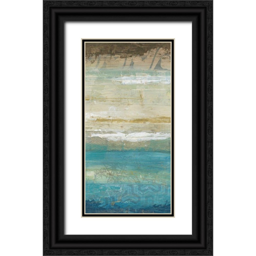 Vess, June Erica 9x14 Black Ornate Wood Framed with Double Matting ...