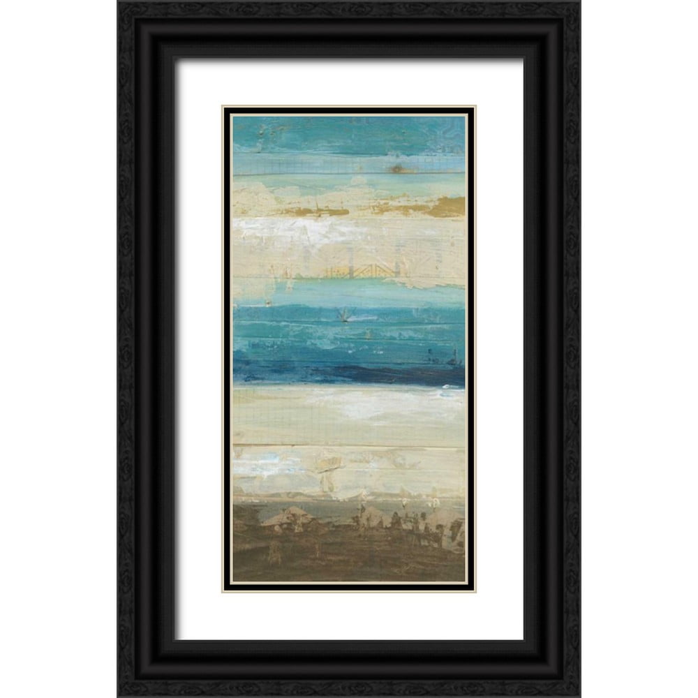 Vess, June Erica 9x14 Black Ornate Wood Framed with Double Matting ...