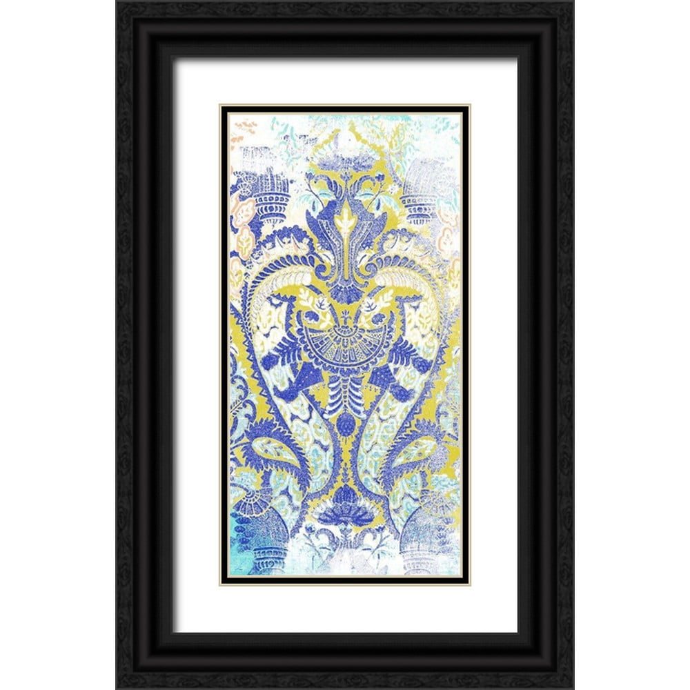 Vess, June Erica 9x14 Black Ornate Wood Framed with Double Matting ...