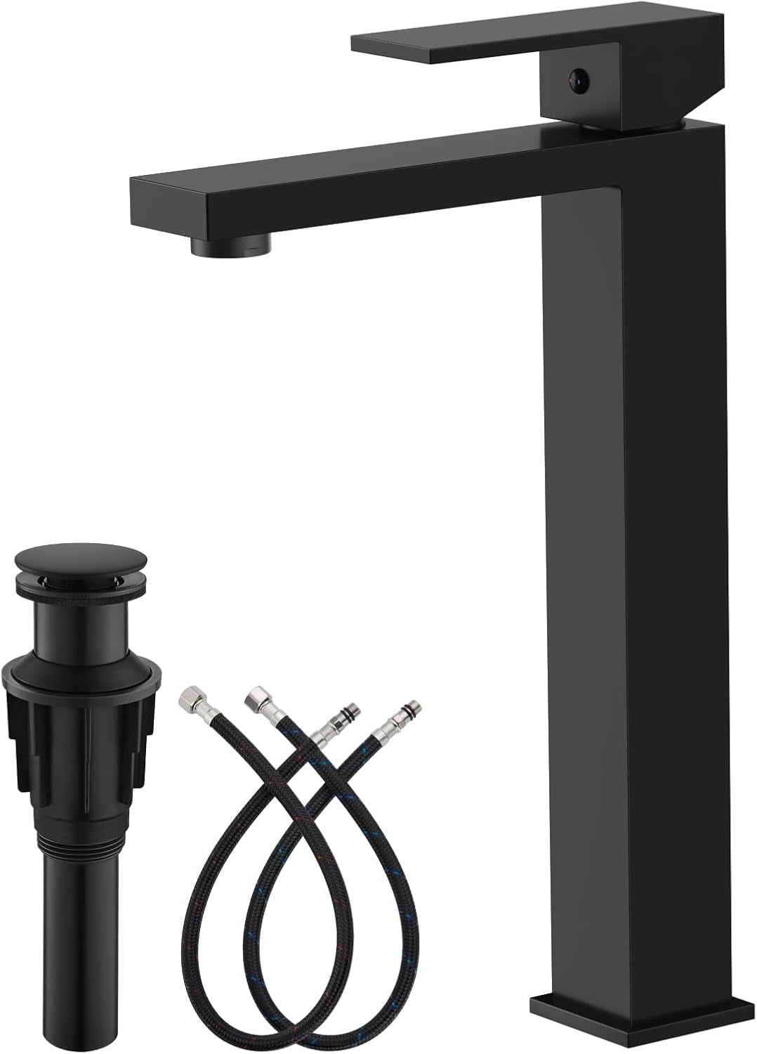Vessel Sink Faucet Single Handle Tall Bathroom Faucet One Hole Modern ...