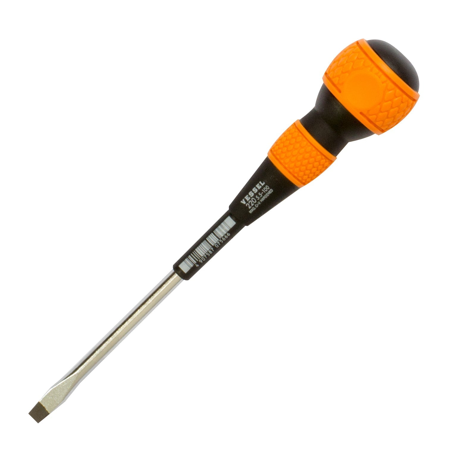 Vessel Tools 220S55100 Ball-Grip Screwdriver No.220, Slotted 5.5 ...