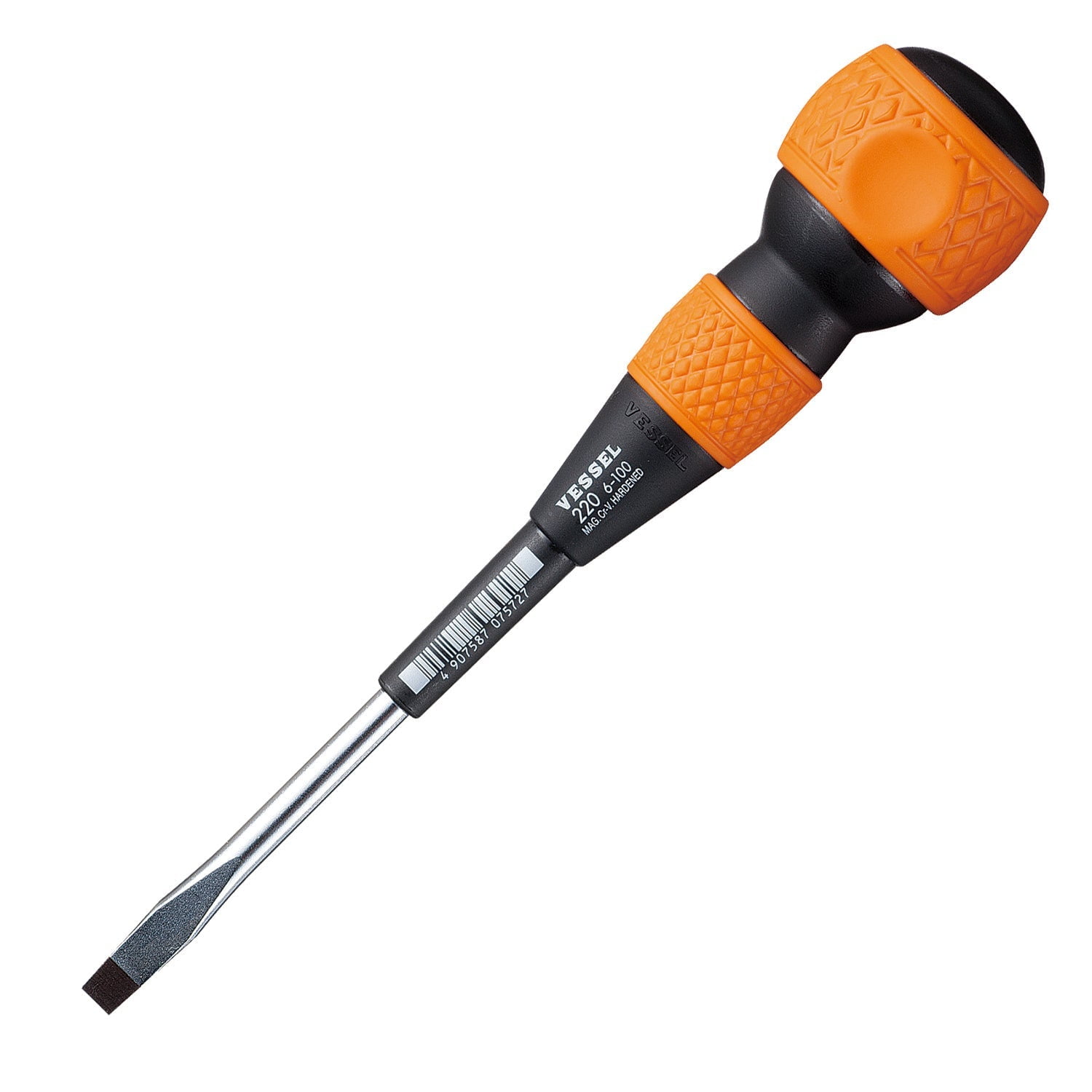 Vessel Tools 220S6100 Ball-Grip Screwdriver No.220, Slotted #6 ...