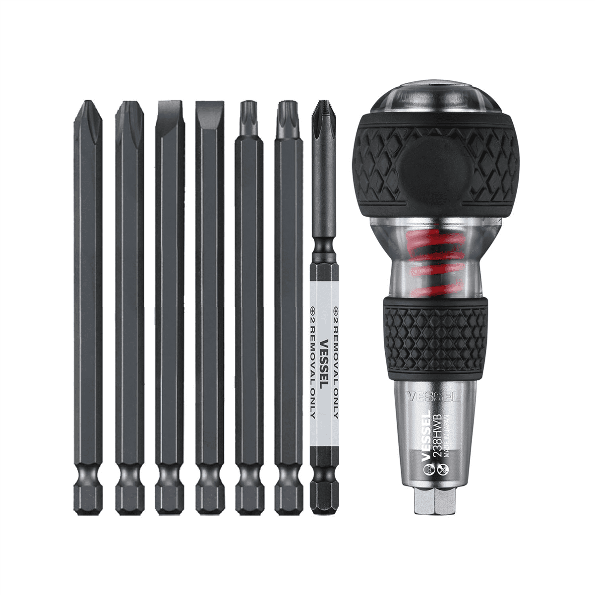 Vessel Tools Impact & Out Screwdriver & 7PC Bit Set - Walmart.com