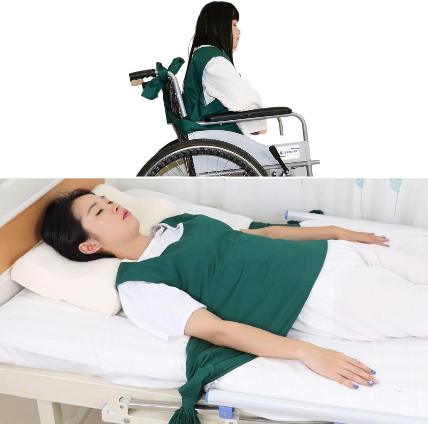 Vest Restraint Suit for Bed or Wheelchair, Anti Fall Bed Restraint ...