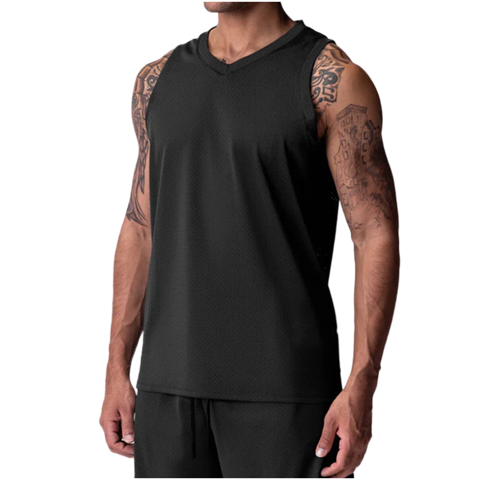 Vest for Man Fall Summer Sleeveless Vneck Fish Net Quick Dry Mesh ...