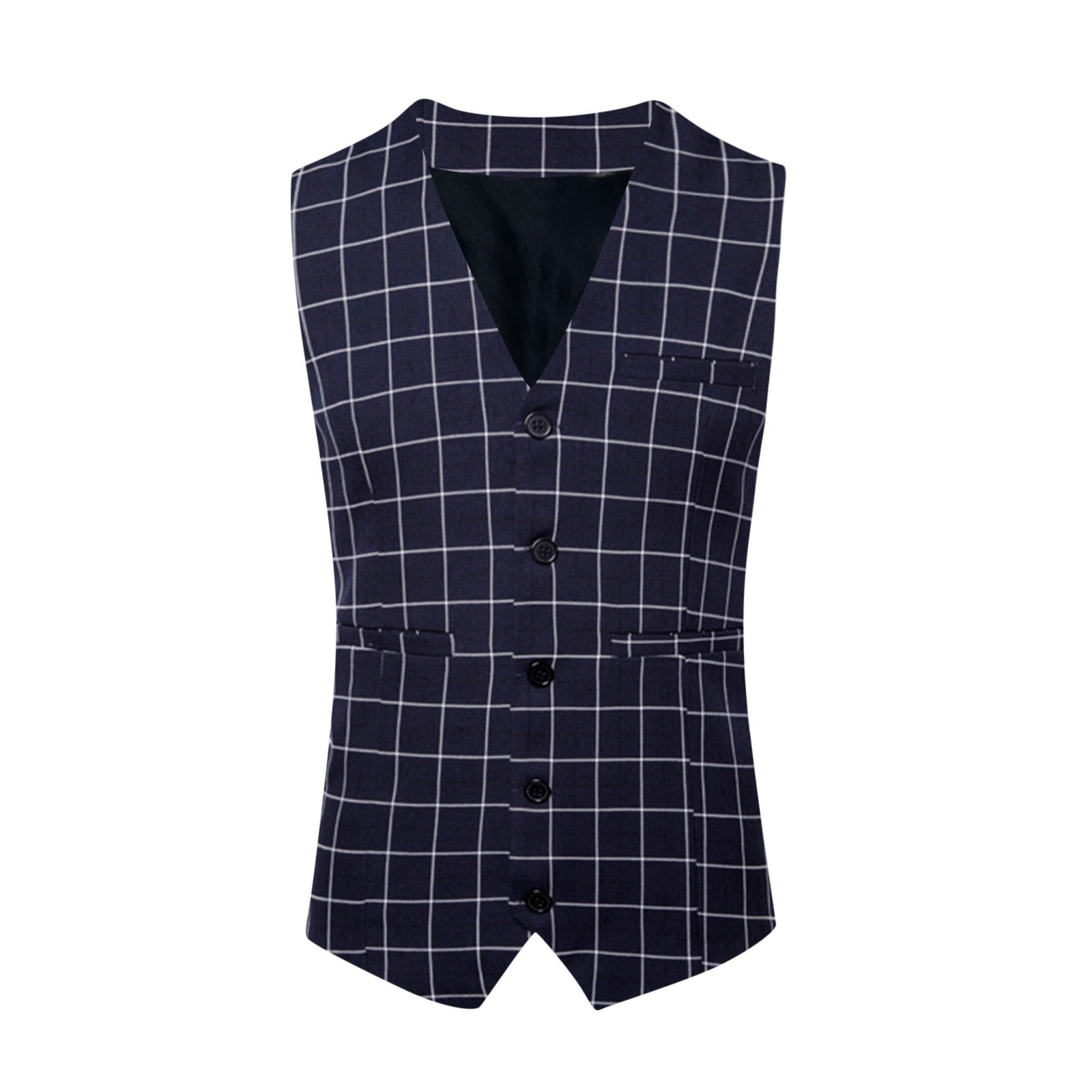 Vest for Men Formal Solid Color Wedding Dress Vest Coat British Leisure ...