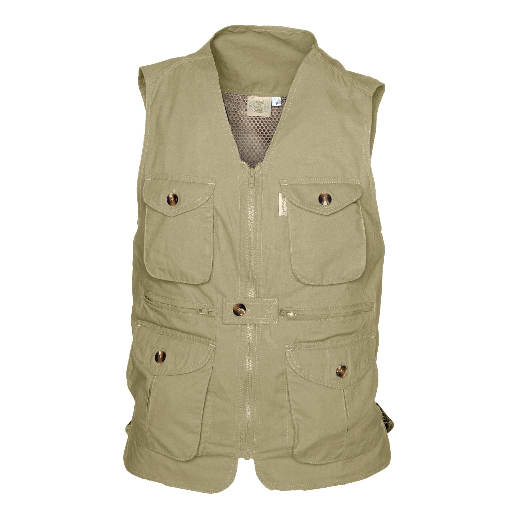 Vest for men, Vent back cotton sleeveless safari multi pocket style by ...