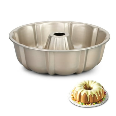 HONGBAKE Nonstick Pink Angel Food Cake Pan, 10 Inch Tube, Removable ...