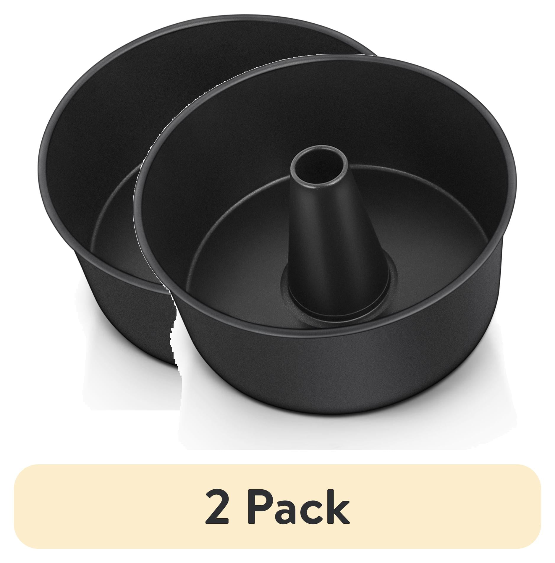 (2 pack) Vesteel 10 inch Cake Pan, Non-Stick Angel Food Cake Pan ...